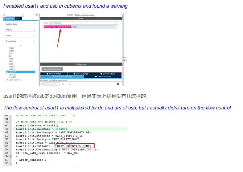 Solved: USB and USART1+Flow control simultaneous usage on ... - STMicroelectronics Community