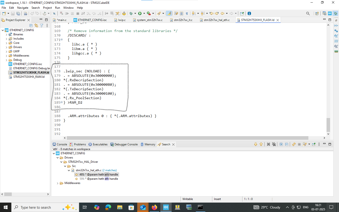 Stm32h7 Ethernet Configration Stmicroelectronics Community