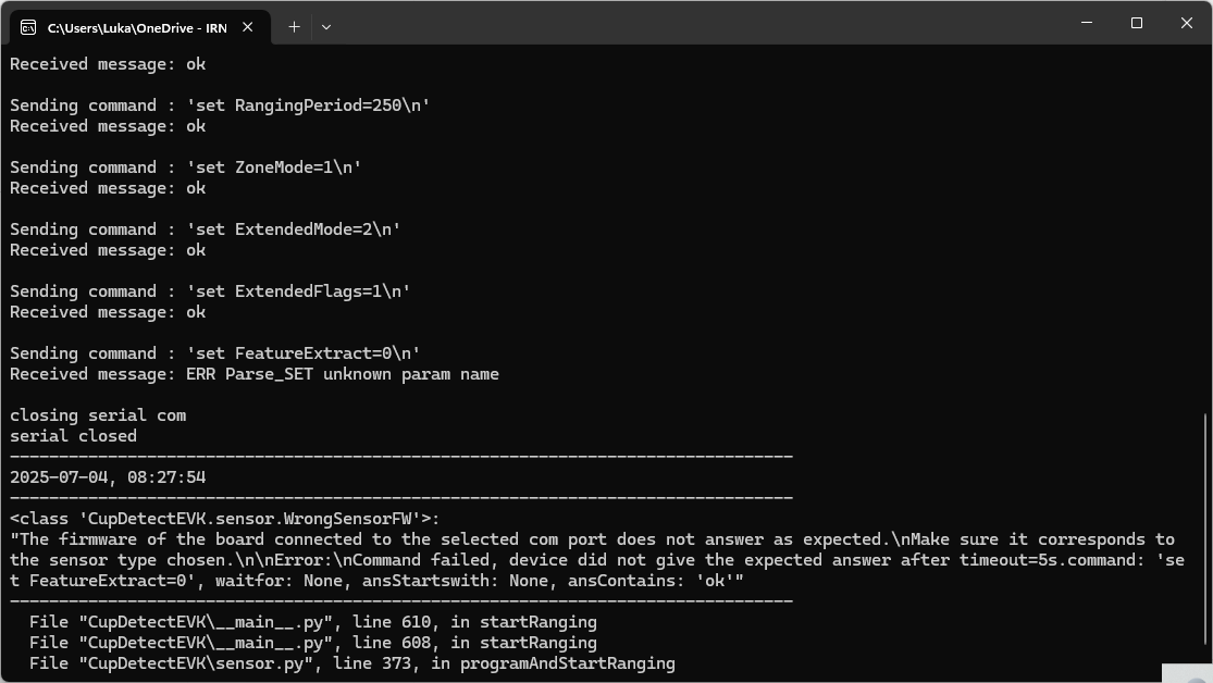 Solved: Error with Smart Cup Detection Example STSW-IMG051... - STMicroelectronics Community