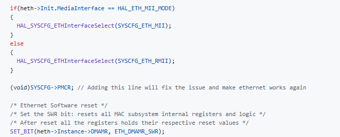 STM32H7 Ethernet LAN8742A software reset timeout e... - STMicroelectronics Community