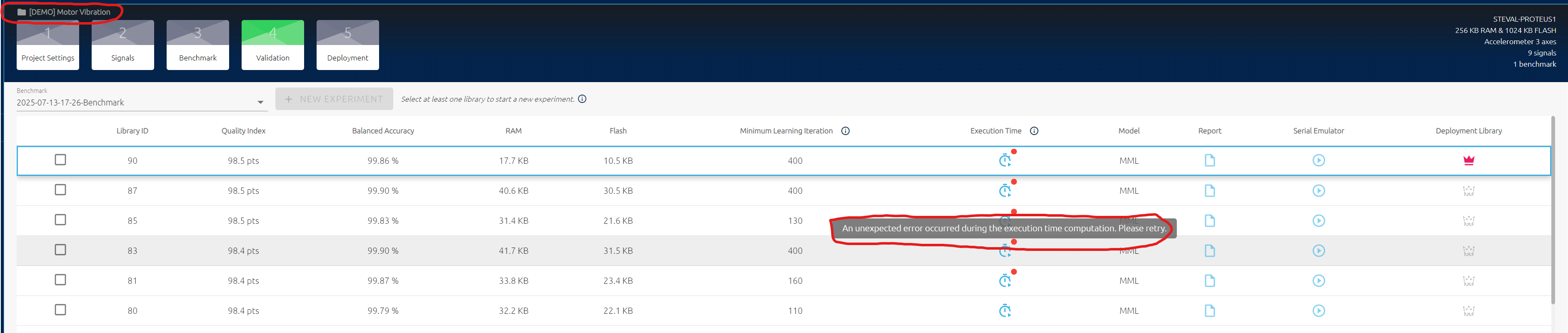 Solved: why get the execution time in nanoEdgeAI err? - STMicroelectronics Community