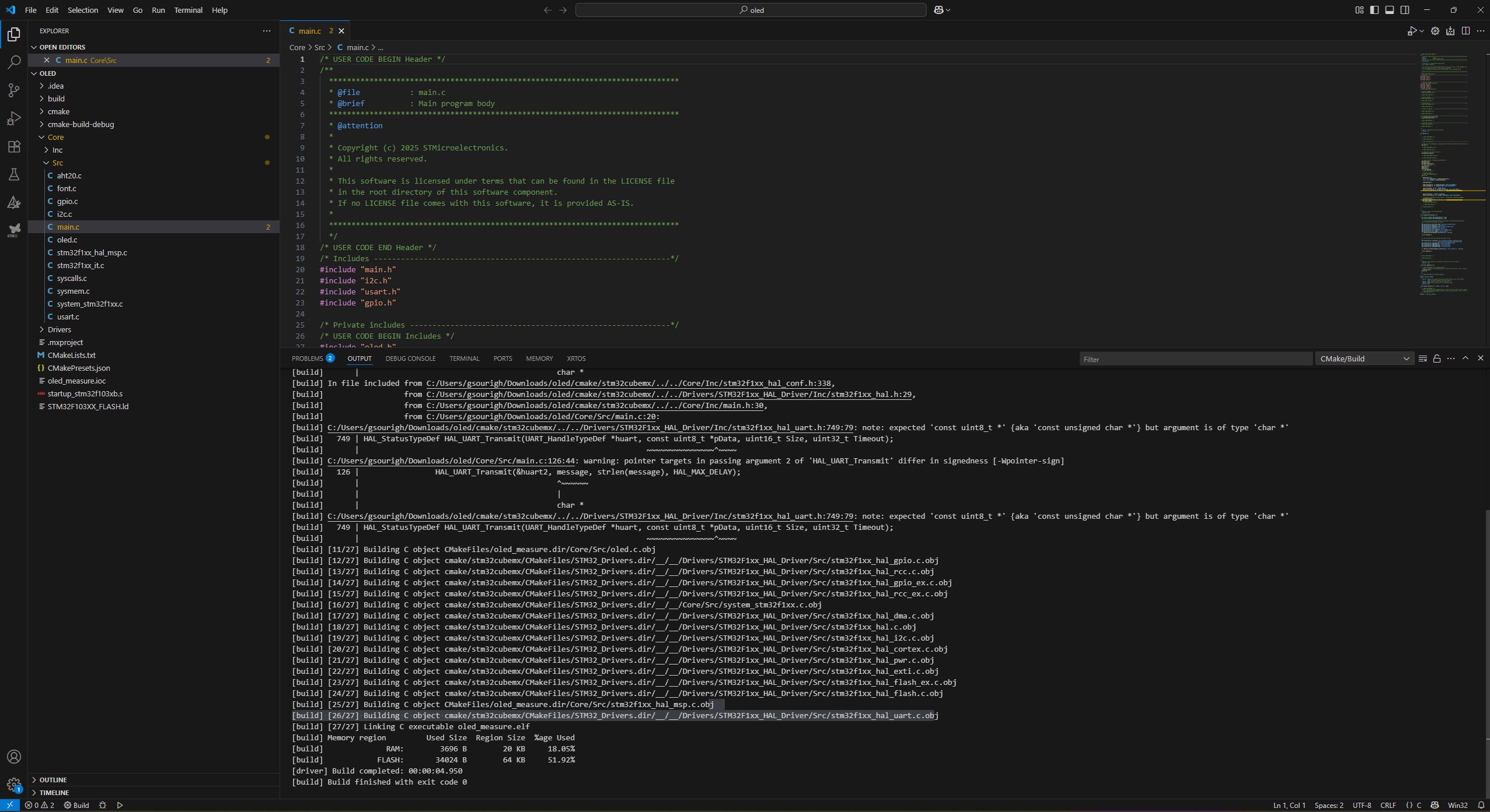 Solved Error With Cmake In New Version 6150 Stmicroelectronics