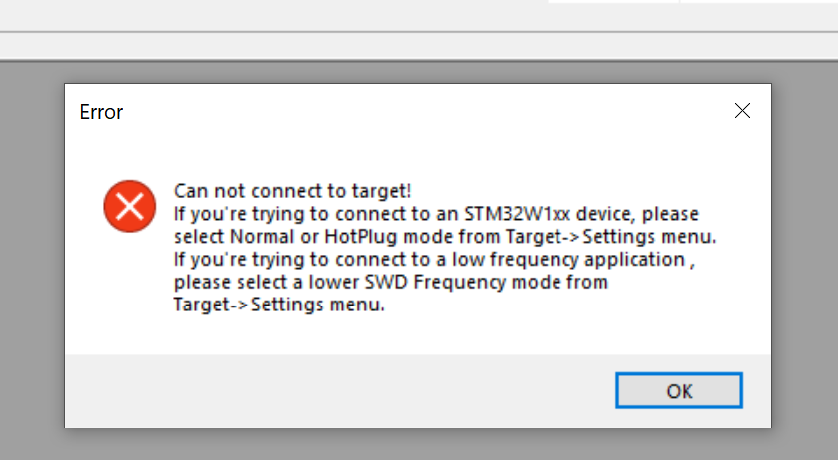 can't debug code using st link - STMicroelectronics Community