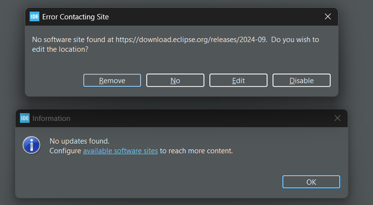 Problem with in-app update of stm32 cube ide - STMicroelectronics Community