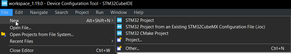 Solved: stm32 targeted project type is empty and its not g... - STMicroelectronics Community
