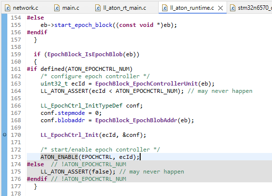Crash Debugging on STM32N6-DK: ATON_ENABLE(EPOCHCT ...