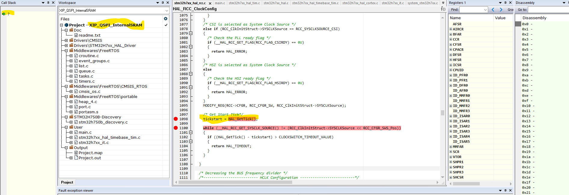 Solved: IAR debugger doesn't work with STM32H750B-DK board... - STMicroelectronics Community