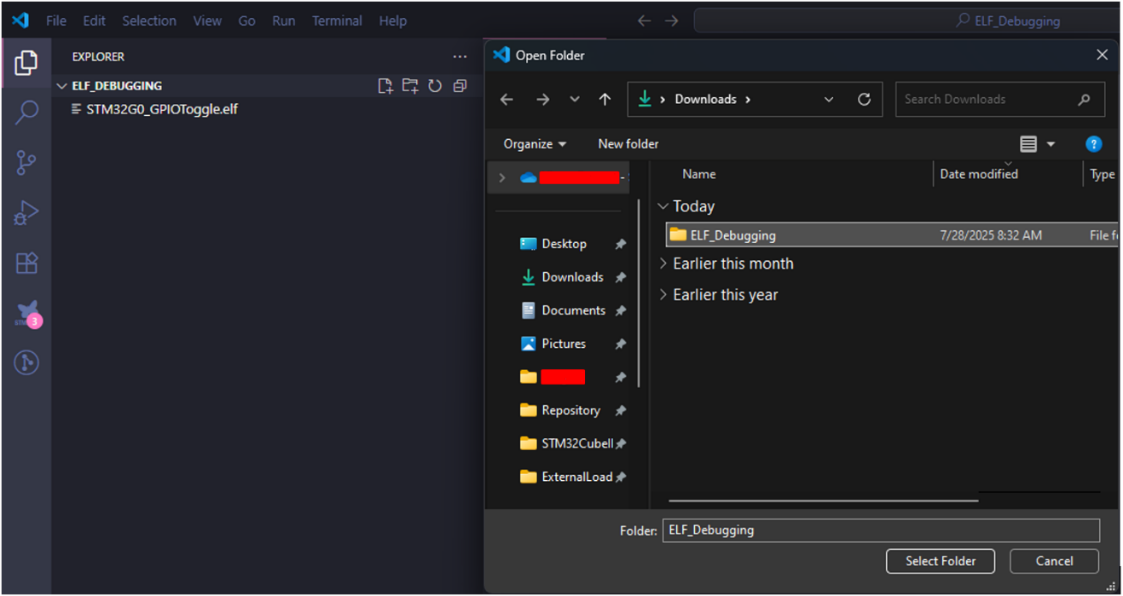 How To Debug An External Elf File In Vs Code Stmicroelectronics Community