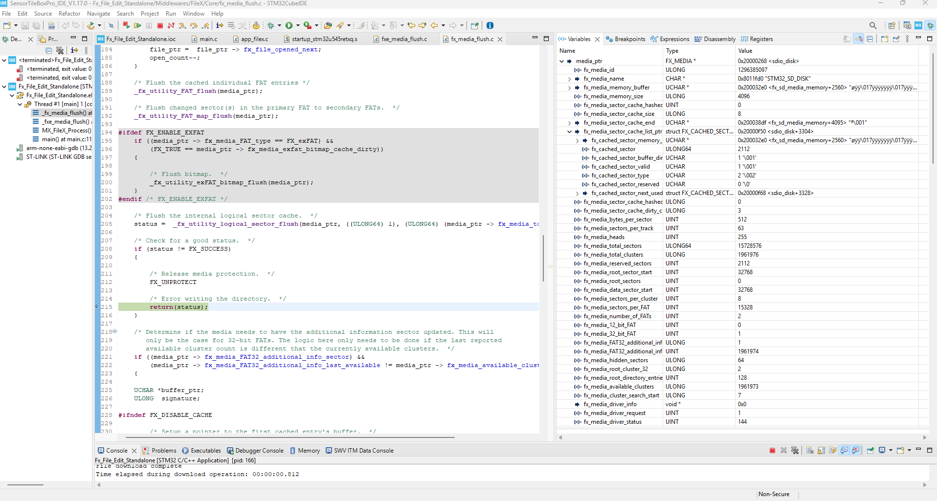 Solved: Standalone FileX SDIO SD Card Initializing errors - STMicroelectronics Community