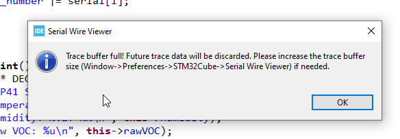 Trace buffer is full - using the SWV viewer - STMicroelectronics Community