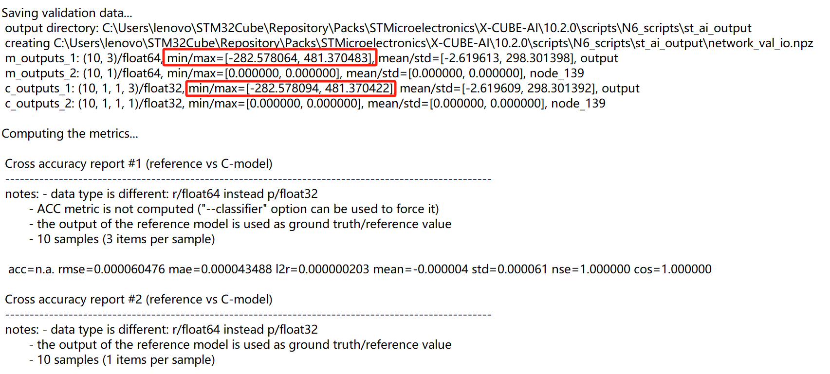 the result of onnx model validate on target has tw... - STMicroelectronics Community