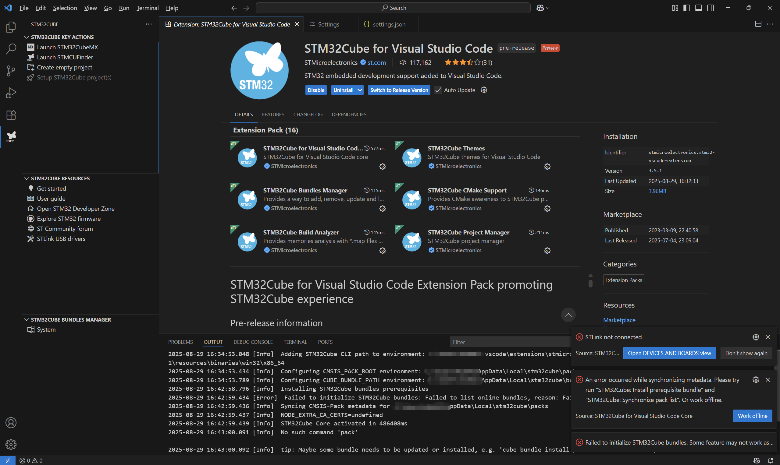 Unable to install the bundles... - Page 3 - STMicroelectronics Community
