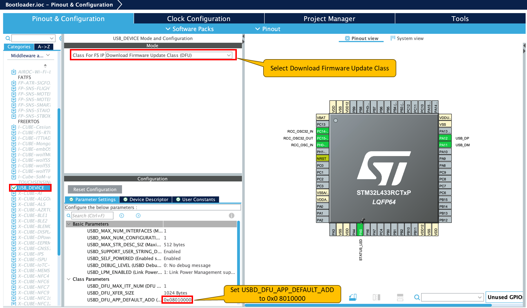 Struggling with custom bootloader on STM32L433 (on... - STMicroelectronics Community