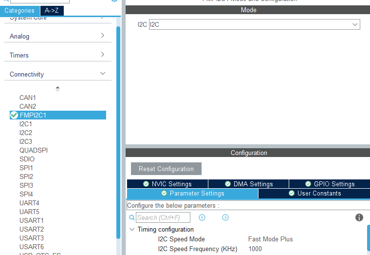 How to setup hfmpi2c1 using STM32F446 - STMicroelectronics Community
