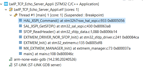 Problem with LwIP_TCP_Echo_Server on Nucleo-H7S3L8... - STMicroelectronics Community