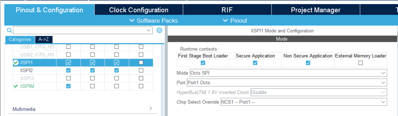 Solved: Creating STM32N6 ioc project for hexaSPI and octoS ...