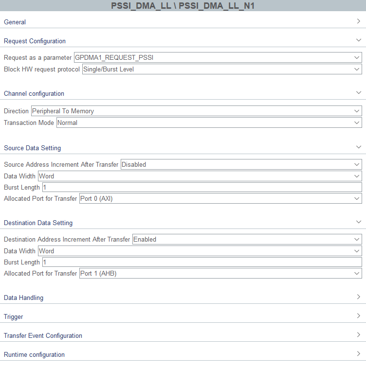 Linked list GPDMA port configuration mismatch - STMicroelectronics Community