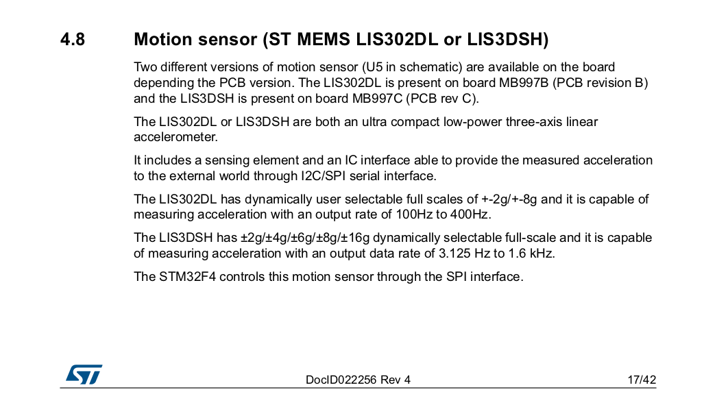 Solved: Does STM32F4 Discovery (Disc1) have a built-in MEM... - STMicroelectronics Community