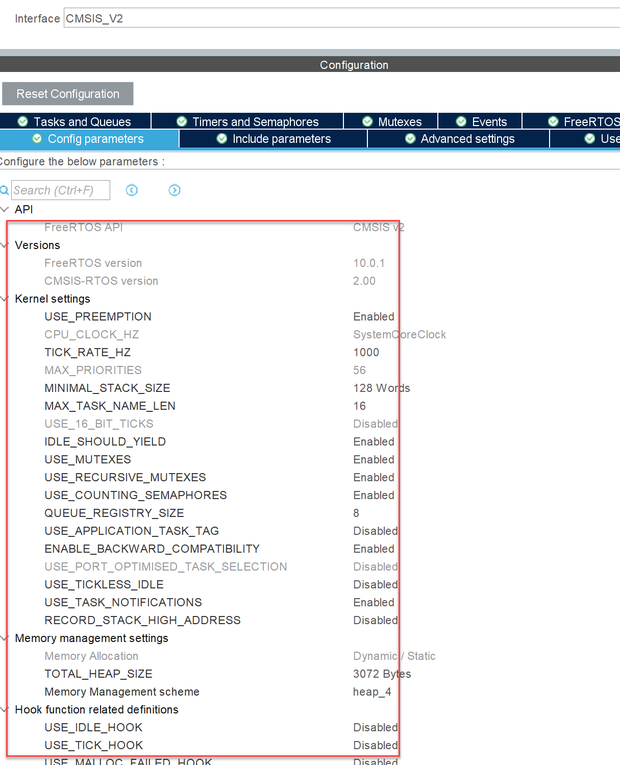 Solved: Can CubeMX disable CMSIS when Enabling freeRTOS ...