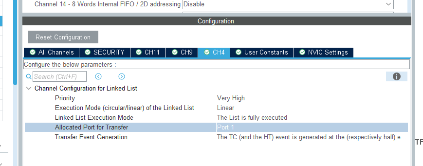 How to configure the linked list mode in STM32Cube... - STMicroelectronics Community