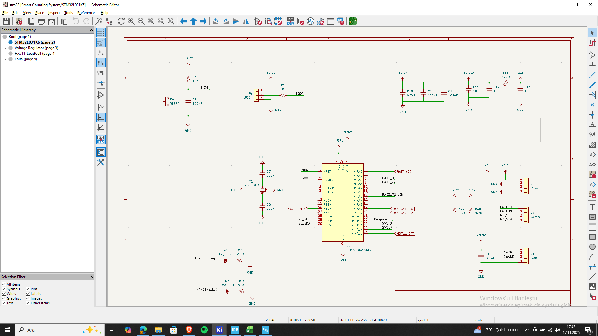STM32L031K6 Custom Board - External 32.768 kHz Cry... - STMicroelectronics Community