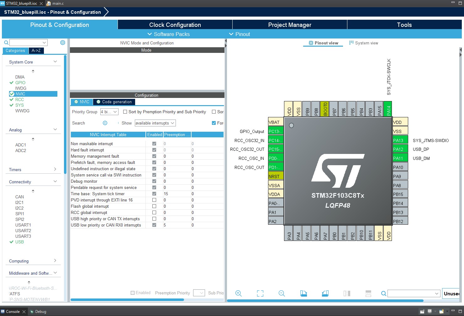 STM32 Blue Pill, sleep mode until anything is rece ...