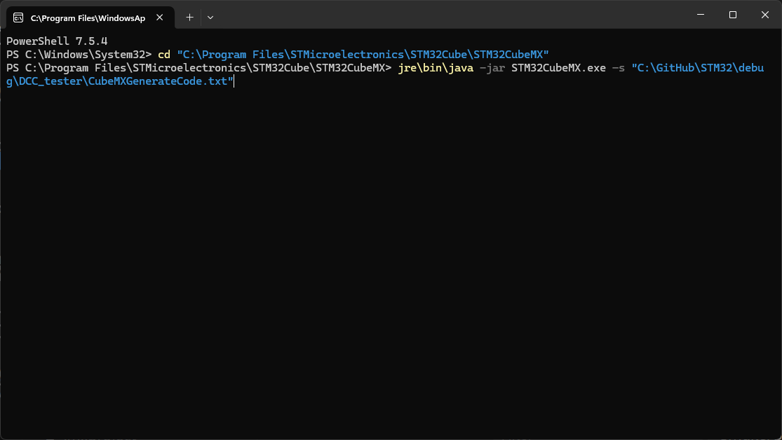 CubeMX code generation from command line - Page 2 - STMicroelectronics ...