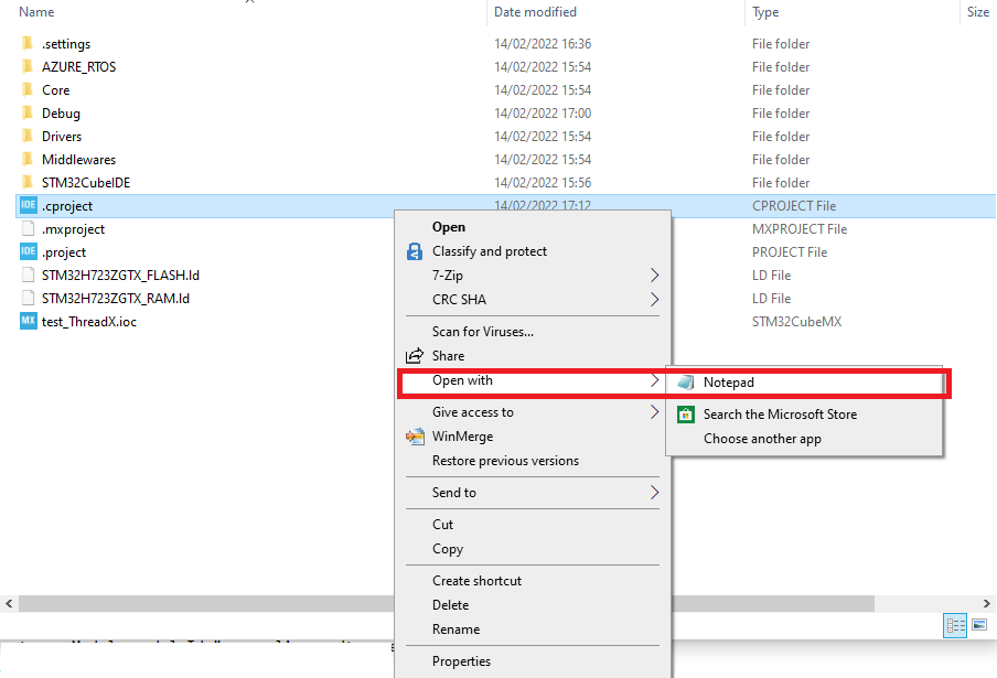 Solved: Code generated from CubeMX for a ThreadX design cr ... Solved: Code generated from CubeMX for a ThreadX design cr ...