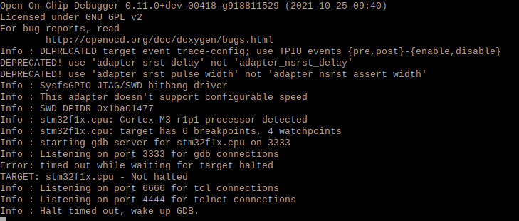 Solved Linux Openocd Trying To Flash A Stm32f072 With Stmicroelectronics Community