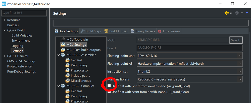 Solved How To Display The Float Value In Cube Ide Stmicroelectronics Community