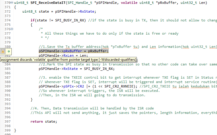 Solved: assignment discards volatile qualifier problem ... Solved: assignment discards volatile qualifier problem ...