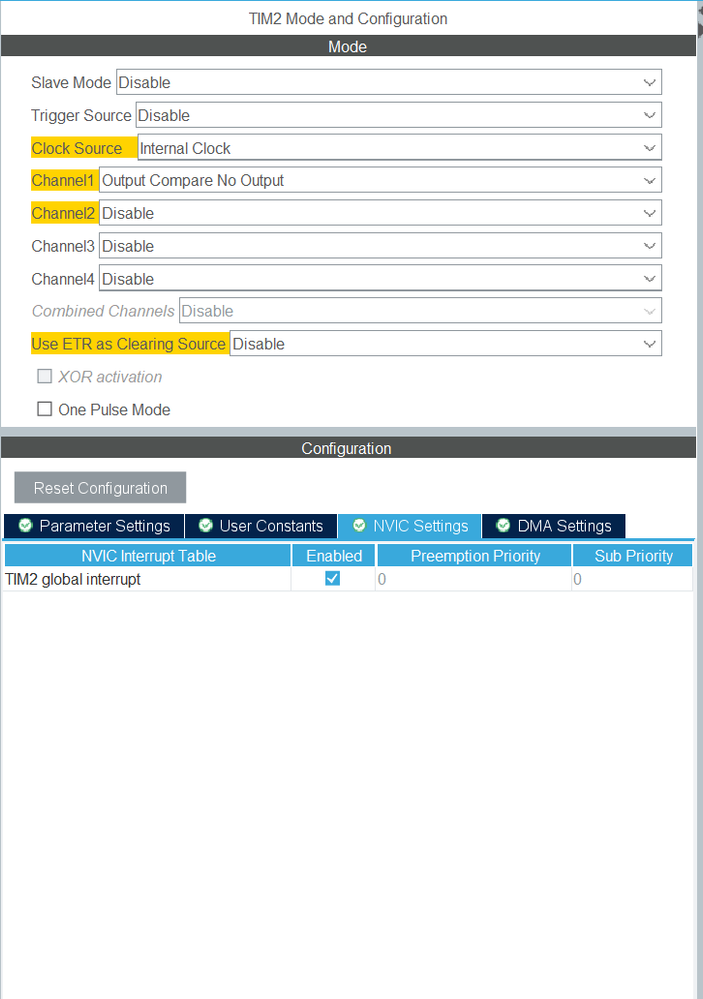 Solved How To Enable Output Compare Timer Interrupt In St