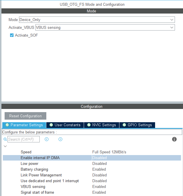 Enabling USB FS device Internal IP DMA make device ... Enabling USB FS device Internal IP DMA make device ...