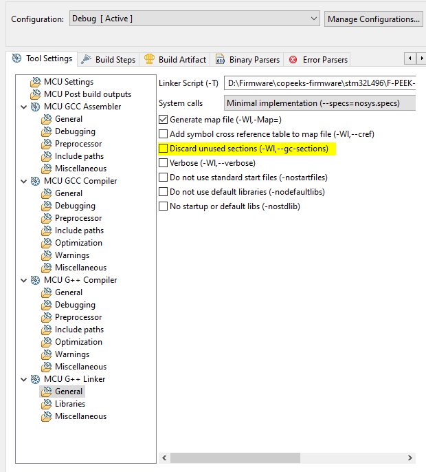 Solved Compiler Optimisation Issue Remove Used Functions Stmicroelectronics Community