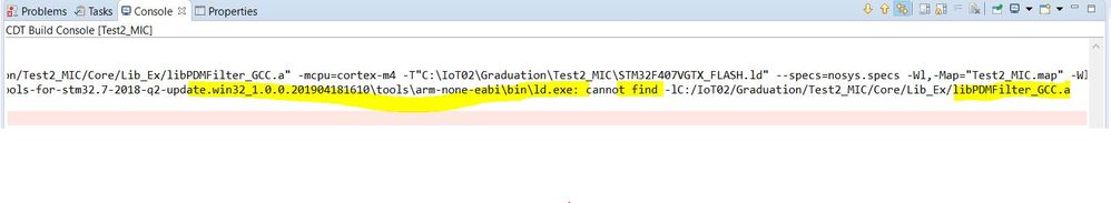 STM32CubeIDE can't find DSP static library - STMicroelectronics Community STM32CubeIDE can't find DSP static library - STMicroelectronics Community