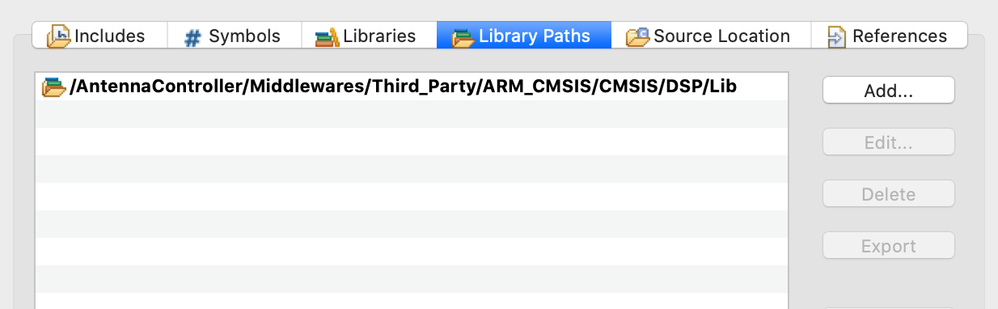 STM32CubeIDE can't find DSP static library - STMicroelectronics Community STM32CubeIDE can't find DSP static library - STMicroelectronics Community