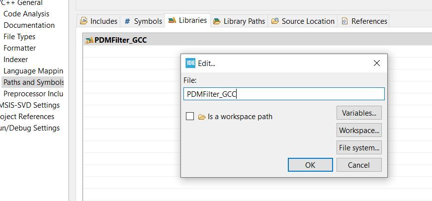 STM32CubeIDE can't find DSP static library - Page 2 ... STM32CubeIDE can't find DSP static library - Page 2 ...