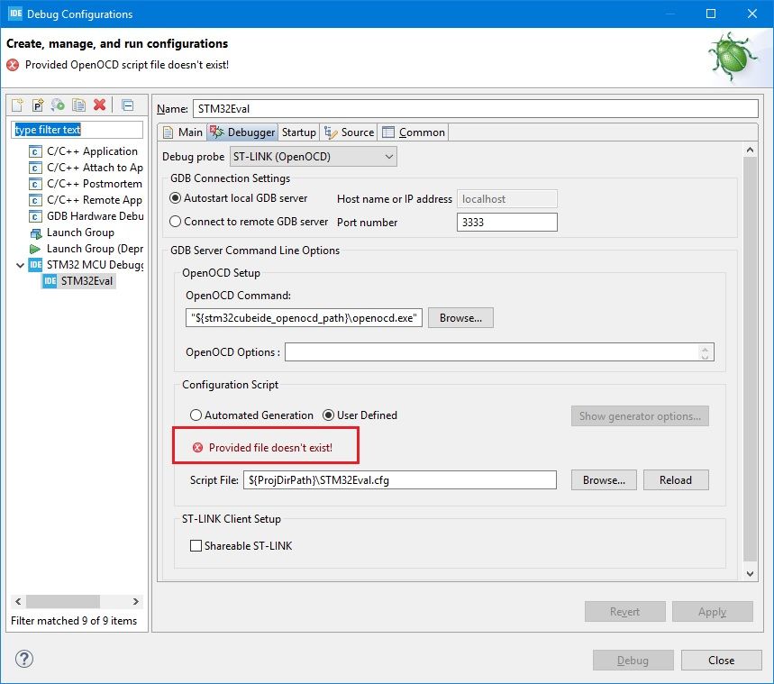 Why don't user debug scripts work with STM32CubeID ... Why don't user debug scripts work with STM32CubeID ...