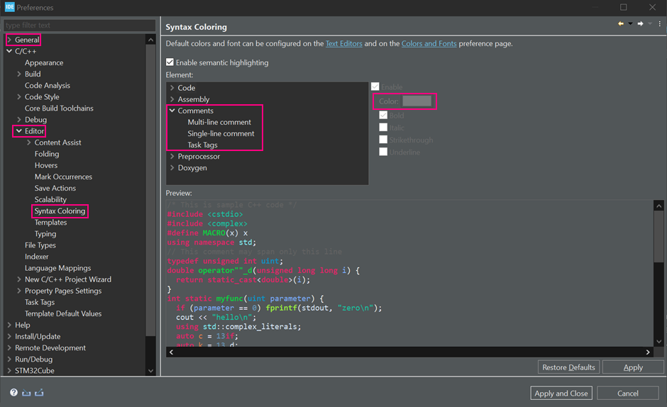 How to change STM32CubeIDE to dark theme - STMicroelectronics Community How to change STM32CubeIDE to dark theme - STMicroelectronics Community