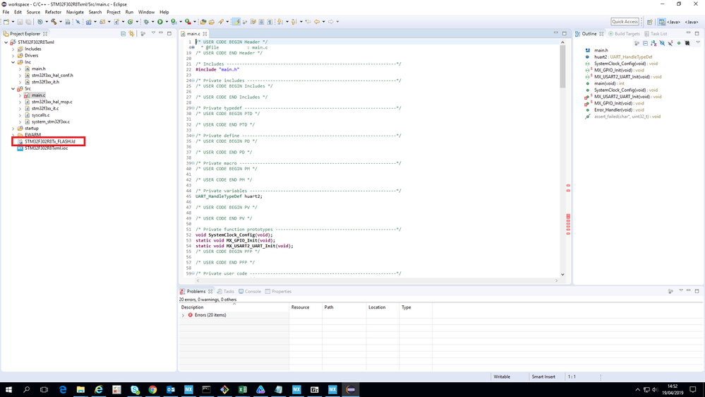 SOLVED: CubeMX 5.1.0 re-generated project for SW4S ... SOLVED: CubeMX 5.1.0 re-generated project for SW4S ...