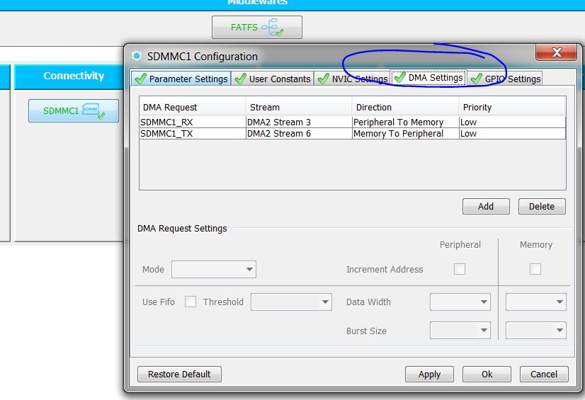 Solved: STM32H7 nucleo - DMA tab in cubeMX configuration o ... Solved: STM32H7 nucleo - DMA tab in cubeMX configuration o ...