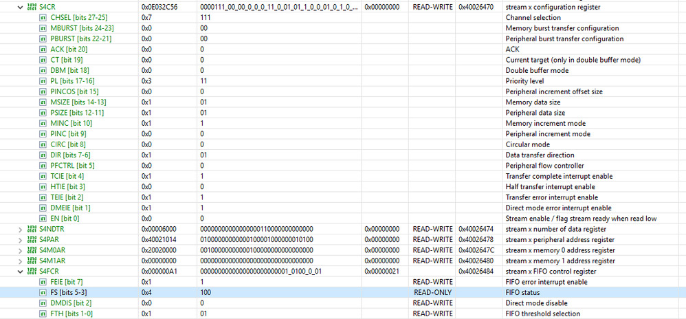 Stm32f7 Dma Memory To Gpio By Timer Problem Stmicroelectronics Community