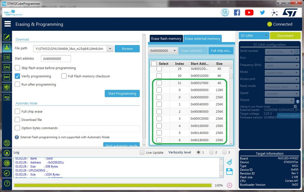 Solved: STM32 Cube Programmer 2.13 handling of hybrid sect ... Solved: STM32 Cube Programmer 2.13 handling of hybrid sect ...
