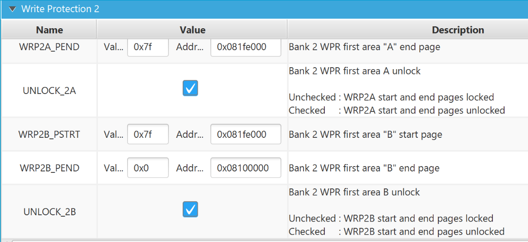 B-U585-IOT-2A Flash Write Protection - STMicroelectronics Community