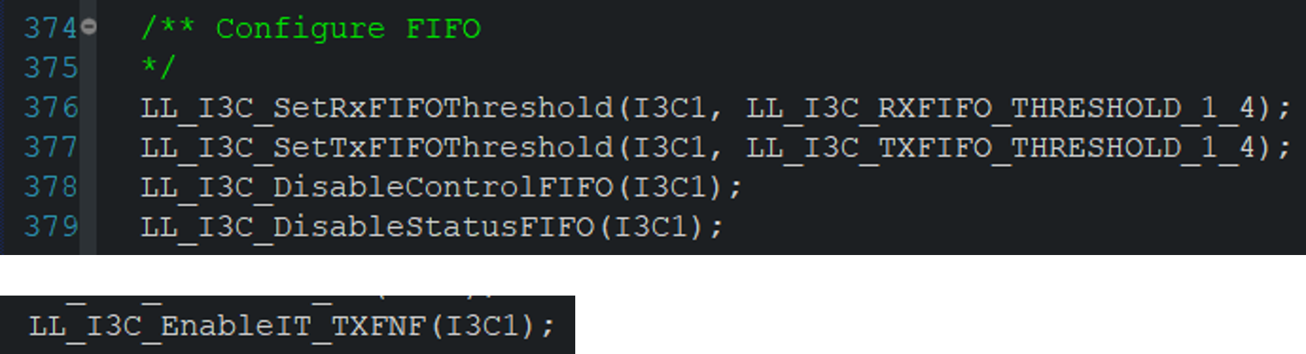 Solved: STM32H503RB I3C Target TX-FIFO Size Question - STMicroelectronics Community