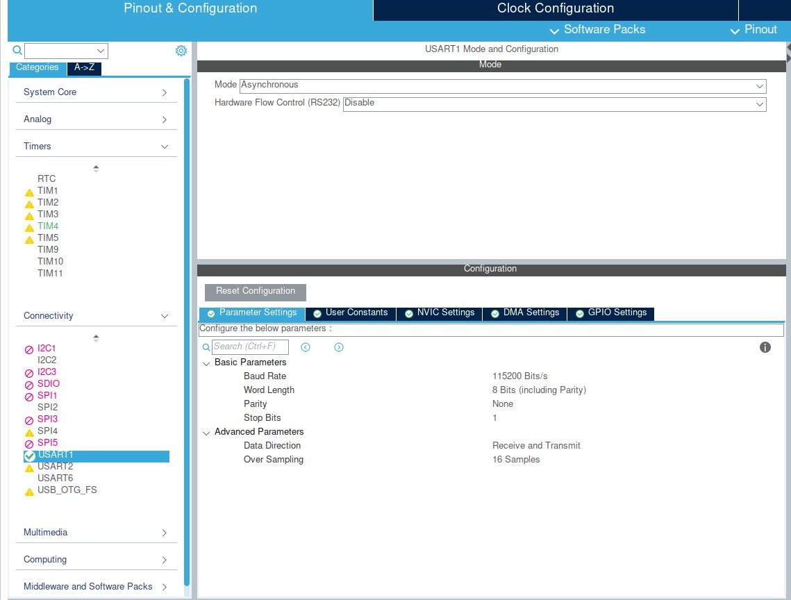 Problem with UART transmission, while Timer interr... - STMicroelectronics Community