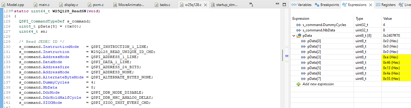 Solved Qspi Read Unique Id From W25qxx Nor Memory Stmicroelectronics Community