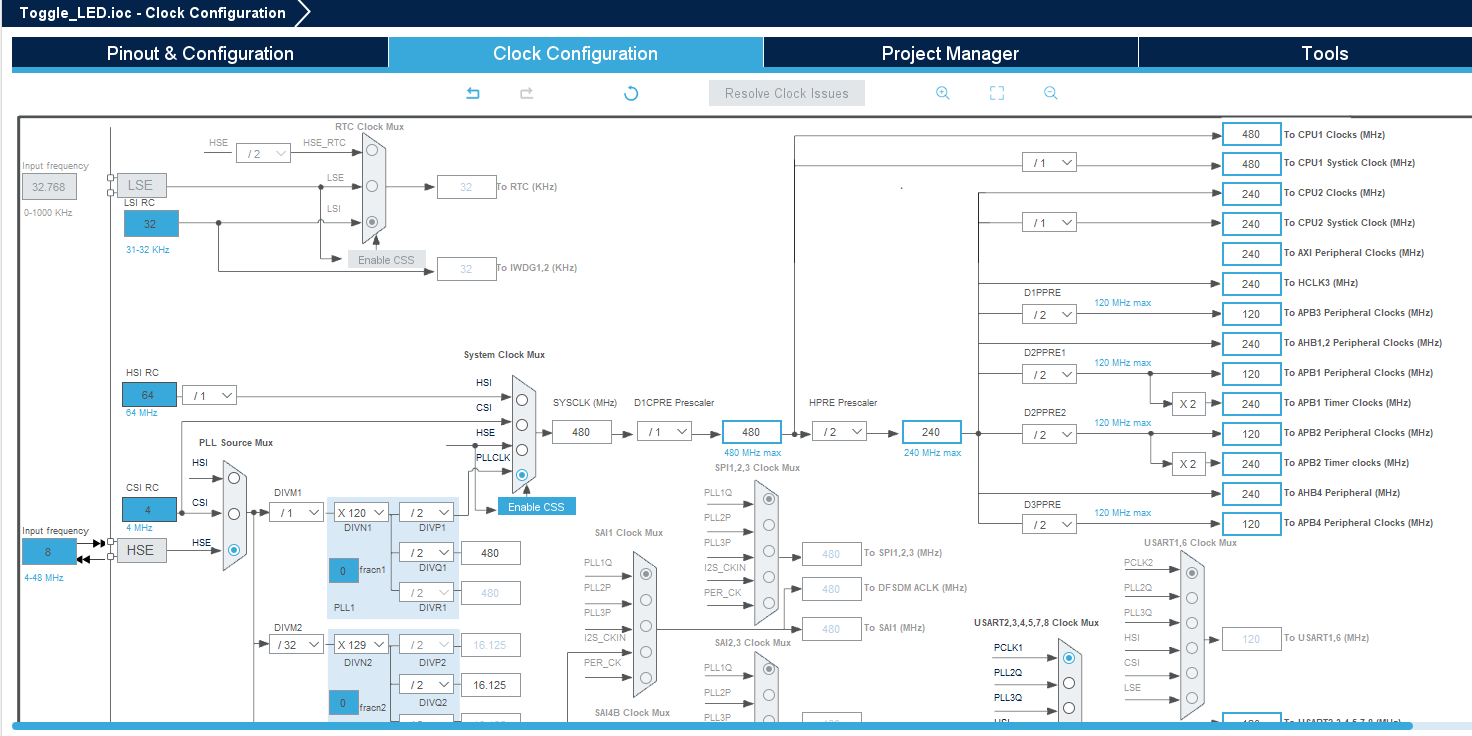 Solved Nucleo H745ziq Clock Configuration Required To Run Stmicroelectronics Community 2149