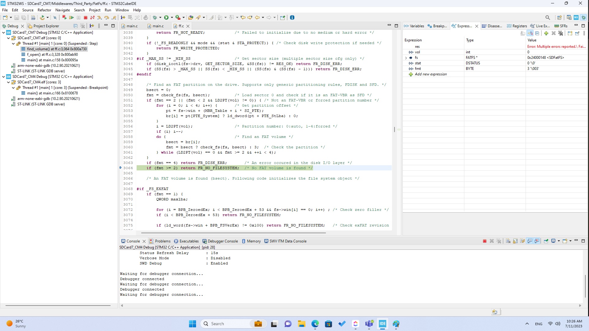 Solved Sdmmc Fr No Filesystem Stm32h7 Stmicroelectronics Community