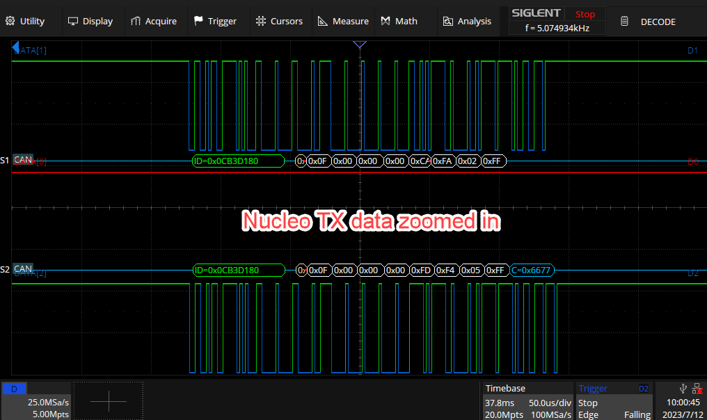 Solved: Nucleo-F091RC CAN Bus not communicating - STMicroelectronics Community
